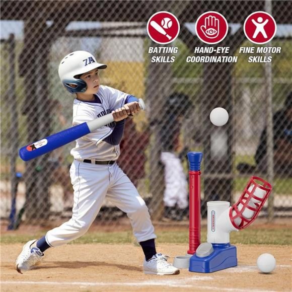 Toys | 2 In 1 T Ball Sets For Kids 35 Tee Ball Set With Step On ...